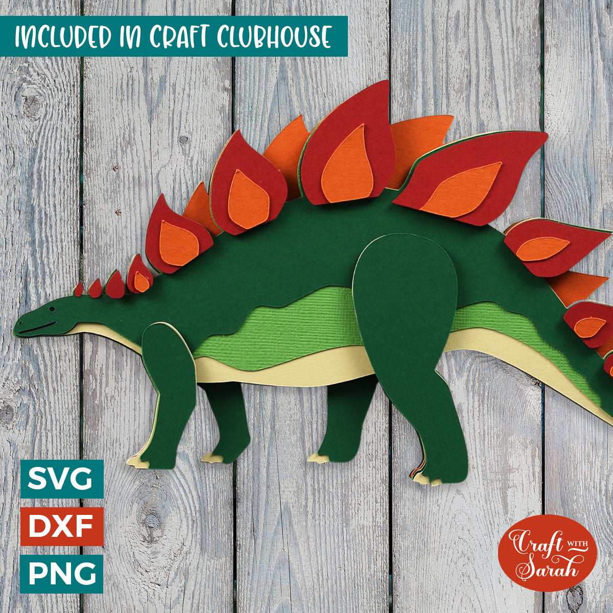 Stegosaurus SVG | Layered Stegosaurus Dinosaur Cutting File – Craft ...