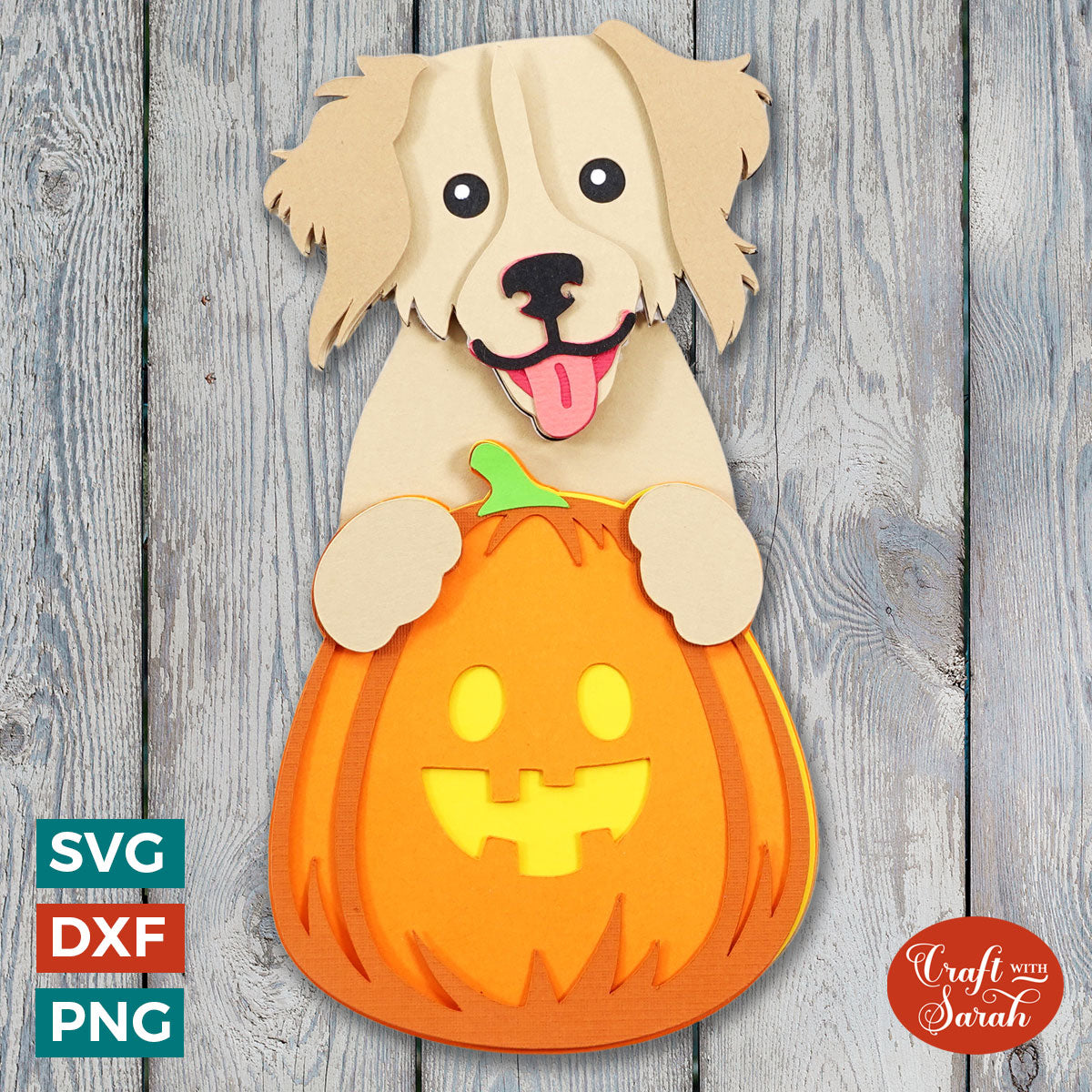 Golden Retriever Pumpkin SVG – Craft with Sarah