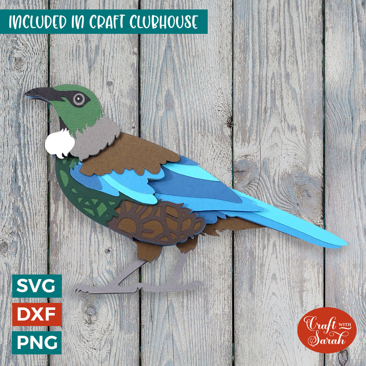 Tui Bird SVG | Layered Tui Bird Cutting File – Craft with Sarah